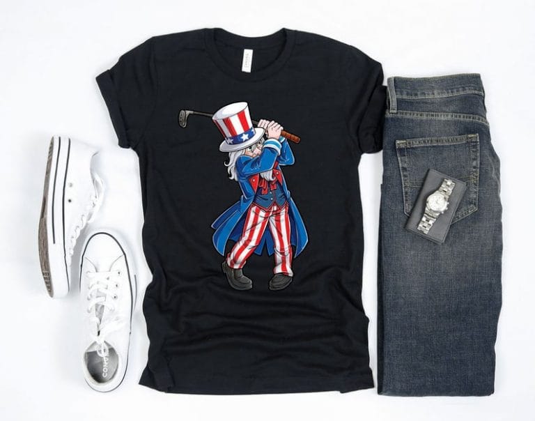 Uncle Sam Golfing 4th of July Shirt - 4th of July Shirt - 4th of July Gifts
